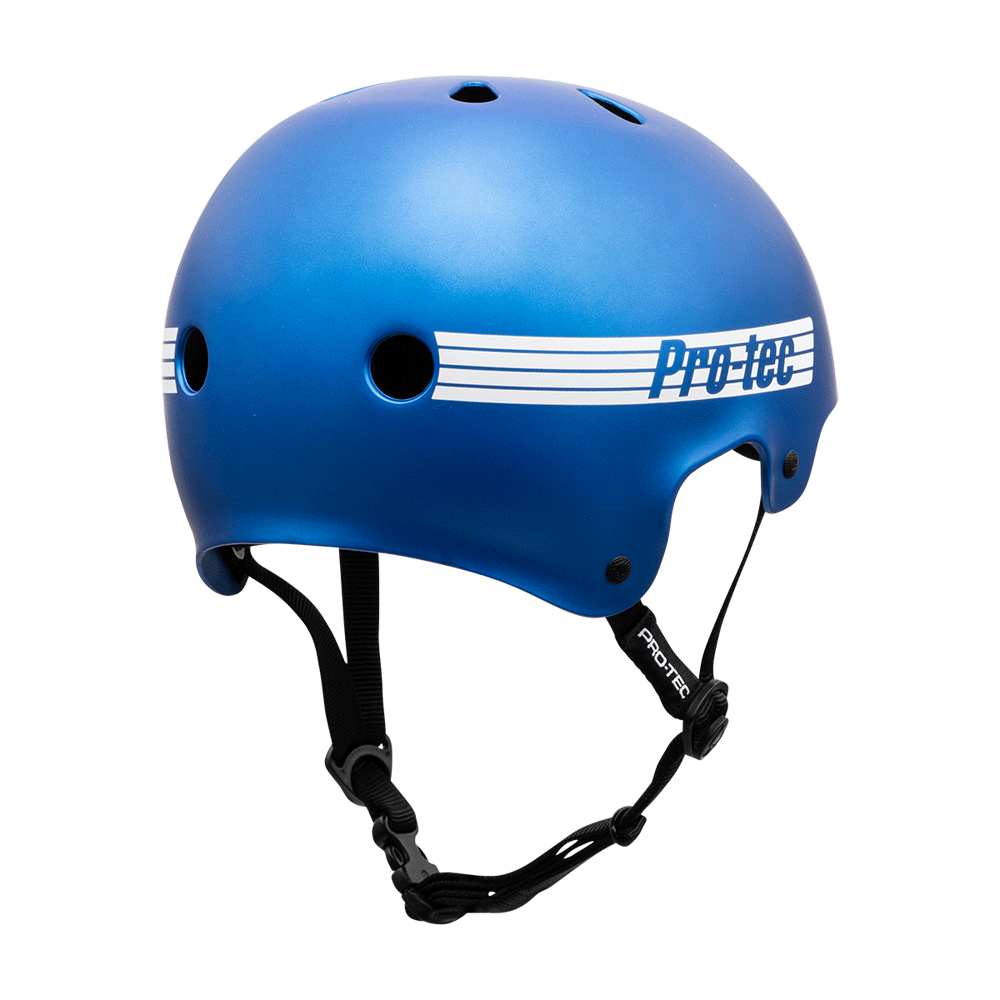 Pro-Tec Helmet Old School Certified Matte Metallic Blue - Safety and Style