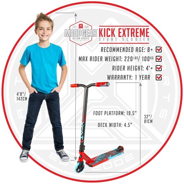 Madd Gear Scooter Kick Extreme 2020 Red Blue