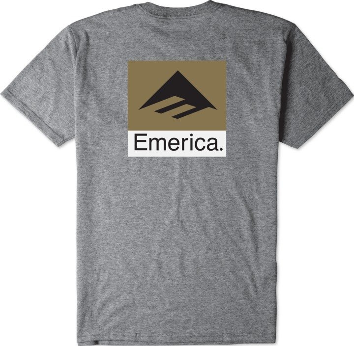 Emerica Tee Classic Back Print Grey Heather/Gold