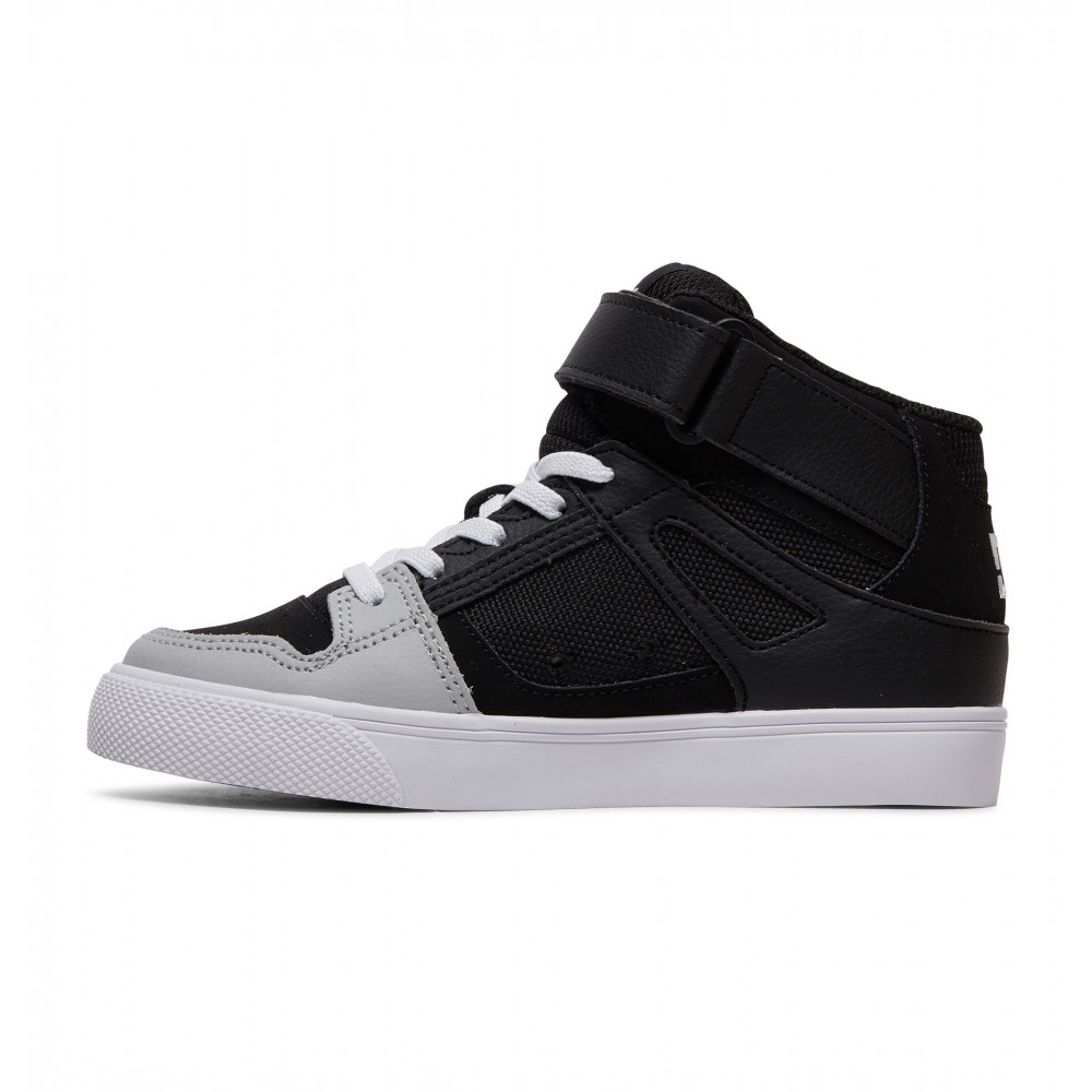 DC Youth Pure High Elastic Velcro Black/Grey/Grey