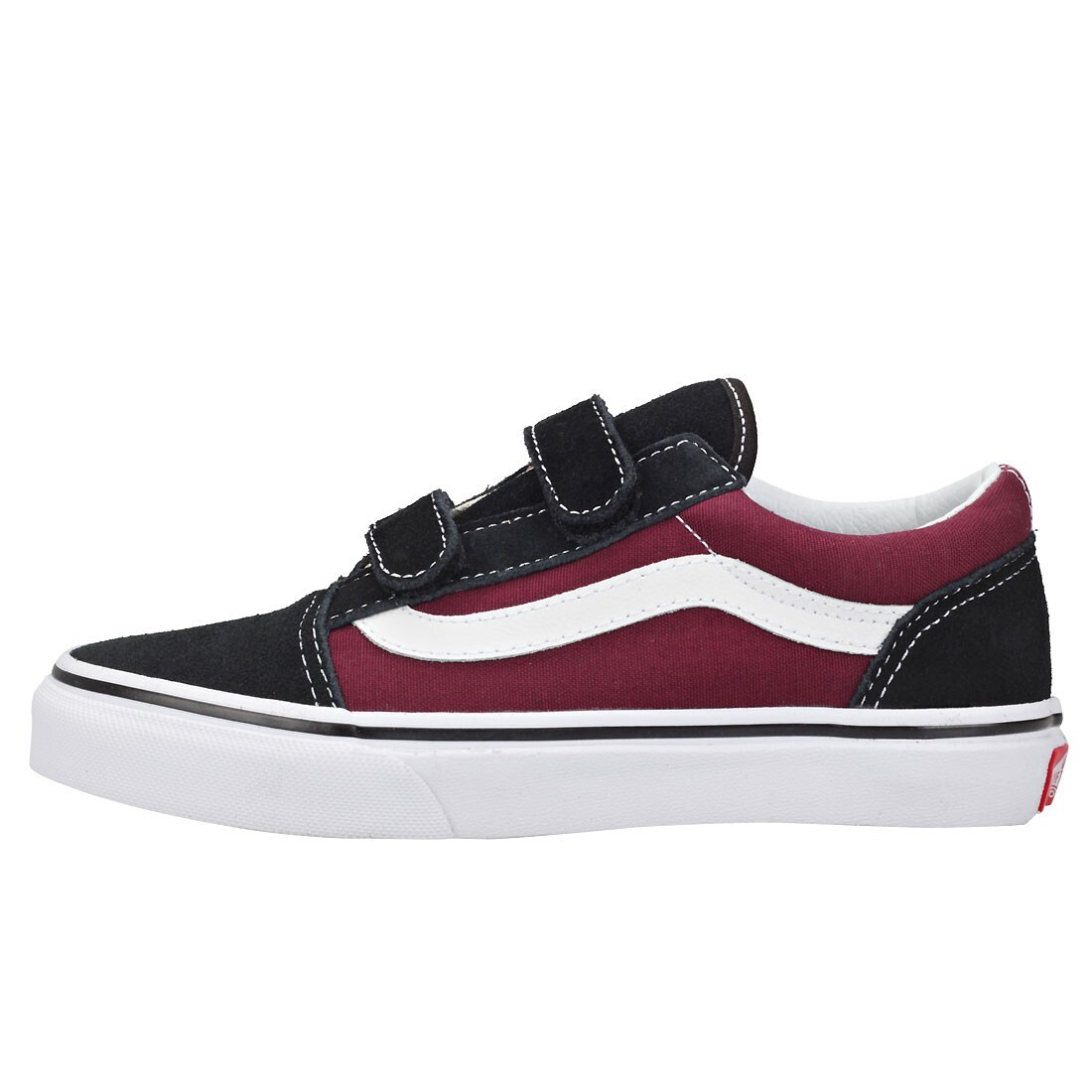 Vans Youth Old Skool Velcro Black/Burgundy