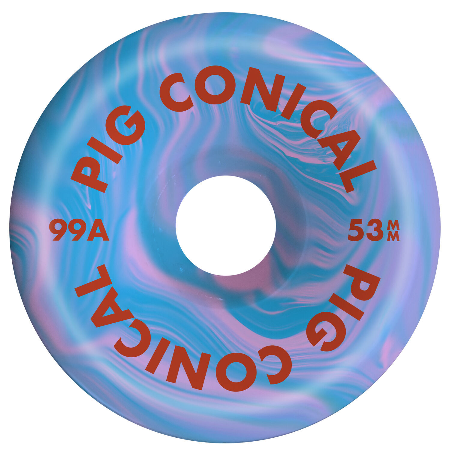 Pig Wheels 53mm (99a) Conical Swirl Purple - PIG