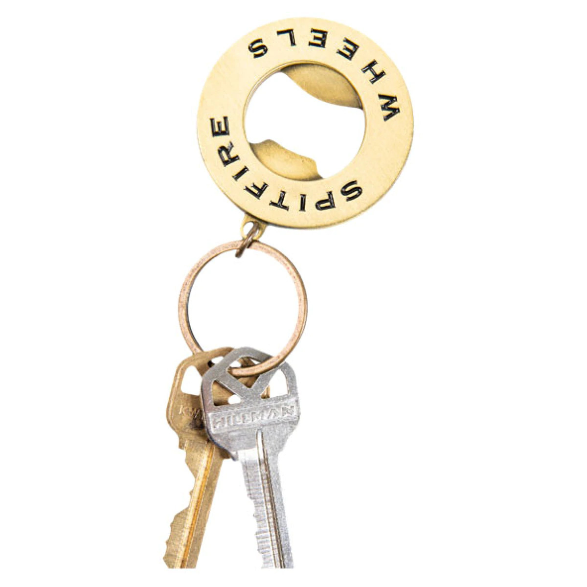 Spitfire Keychain Classic Swirl Brass