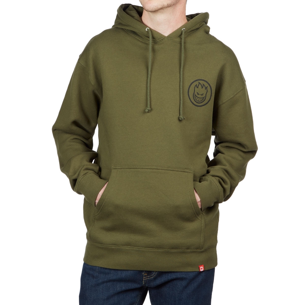 Spitfire Jumper Hood PO Classic Swirl Army/Black