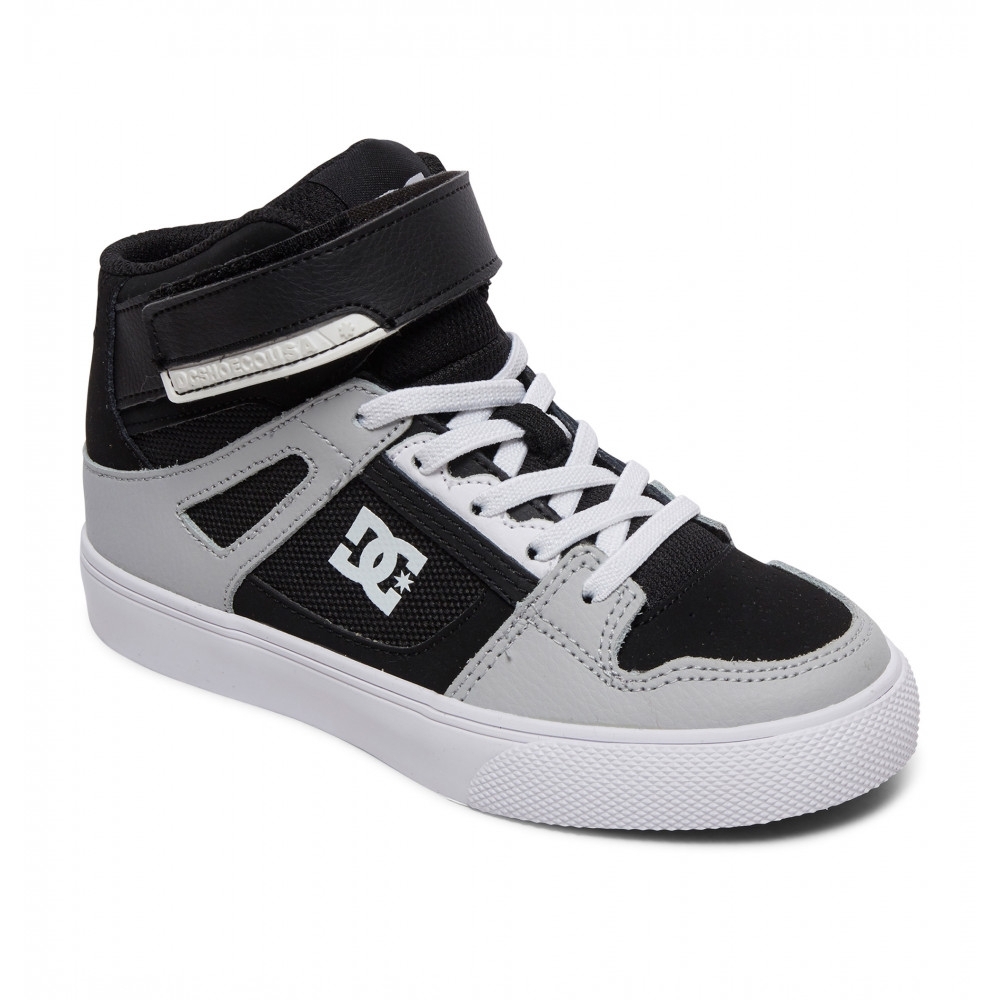 DC Youth Pure High Elastic Velcro Black/Grey/Grey