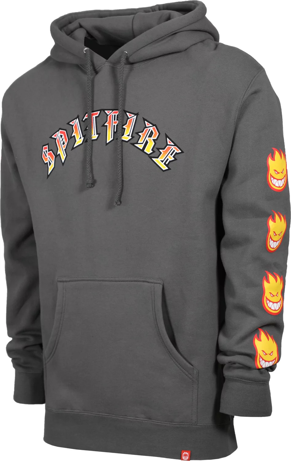 Spitfire Jumper Hood Old English Bighead Silver/Charcoal