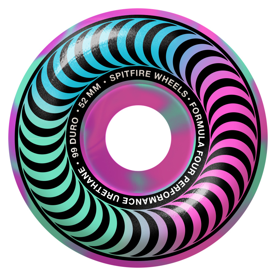 Spitfire Wheels Formula 4 99D Multi Swirl Purple/Teal 52mm