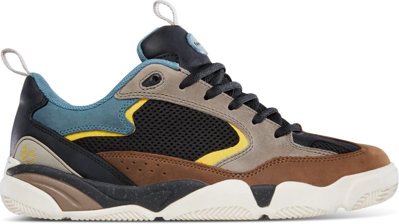 éS Quattro Plus Brown/Tan/Blue - Skateboarding Shoes for Supreme Comfort