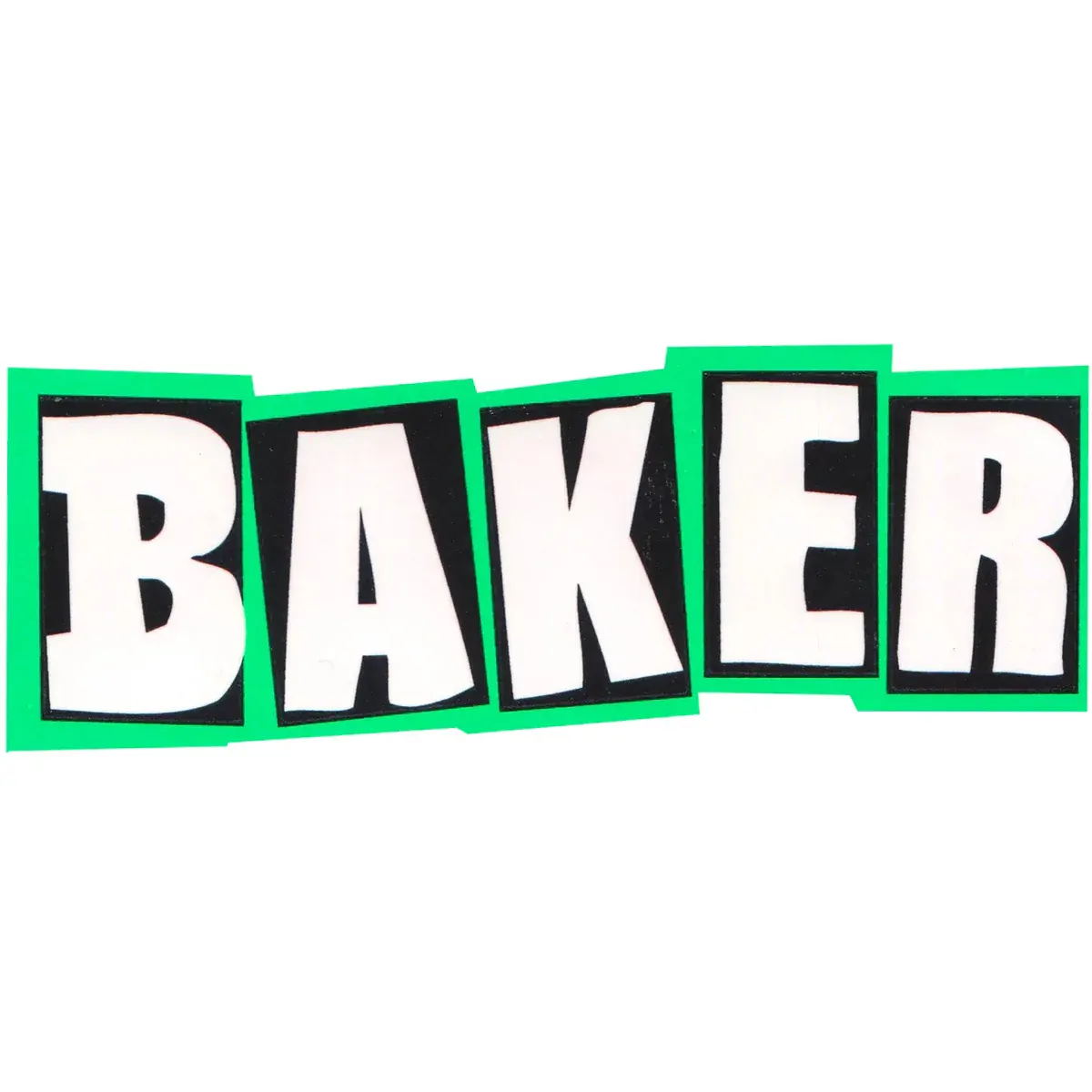 Baker Sticker Logo Neon Green