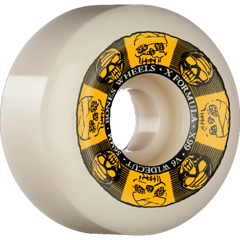Bones Wheels X Formula V6 Wide-Cut 99a 56mm 99a Black & Gold