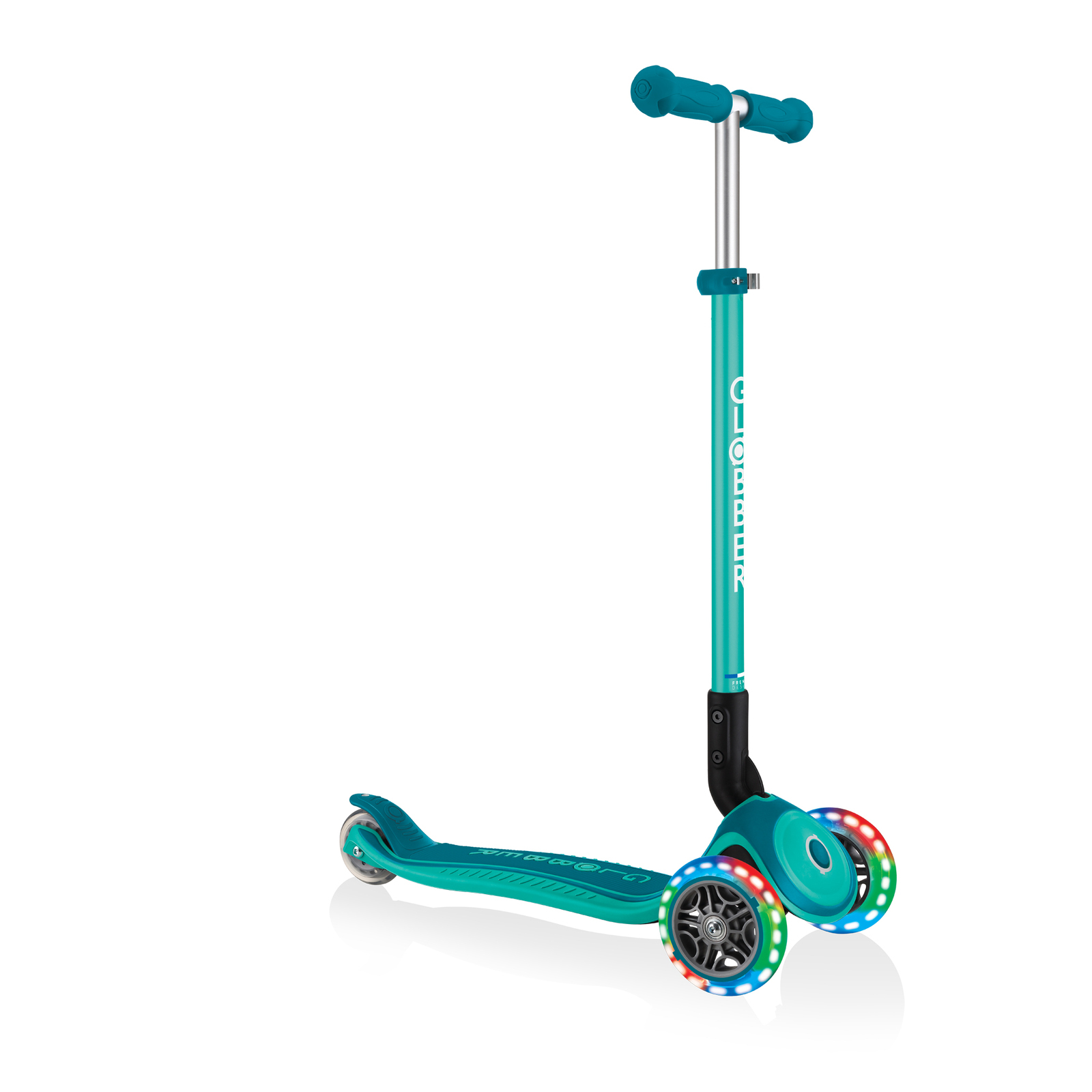Globber Scooter Primo Light Up Wheels Foldable Plus Emerald Green
