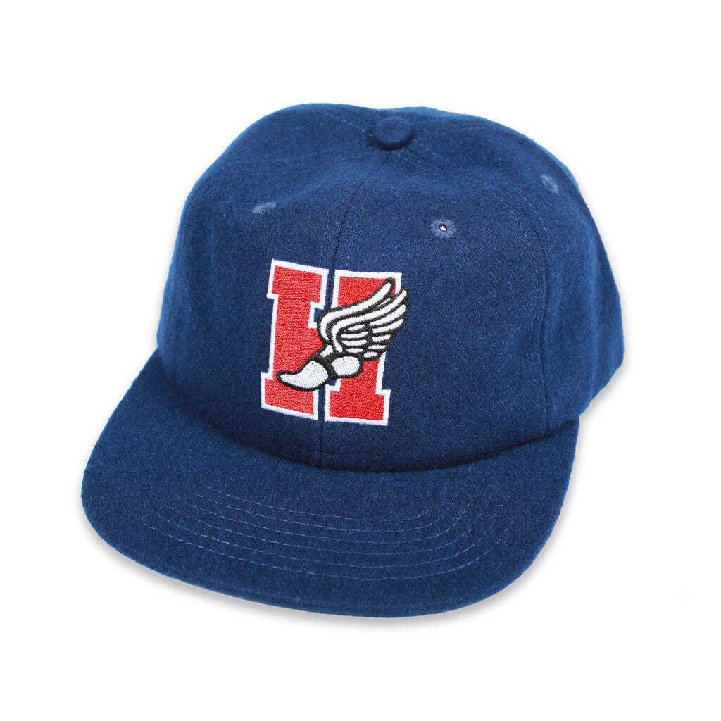 Hopps Hat Winged H Wool Navy - Hopps Skateboards