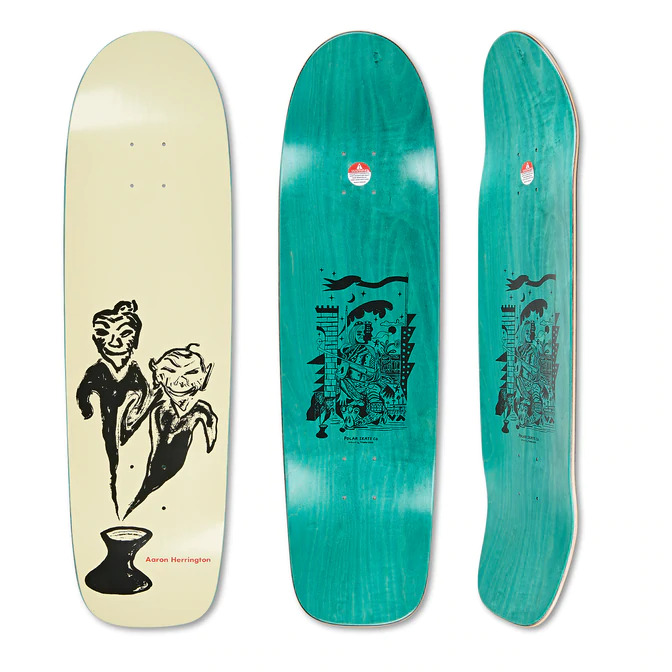 Polar Skate Co. Deck Pot Demons Yellow Surf Jnr Aaron Herrington 8.75 ...