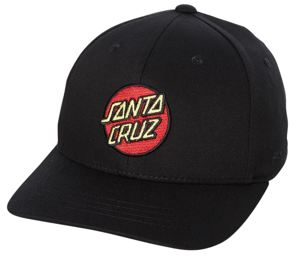 Santa Cruz Youth Hat Classic Dot Curved Black