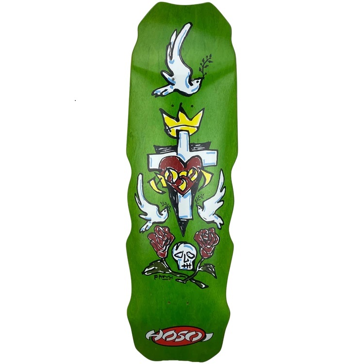 Hosoi Deck Hammerhead Hybrid Green Stain 9.75 - Premium Skateboard Deck